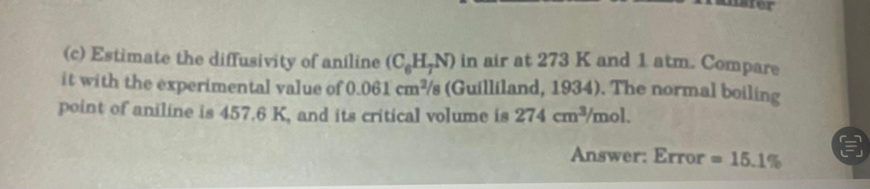 Solved (a) Estimate the diffusivity of naphthalene (C10H8) | Chegg.com