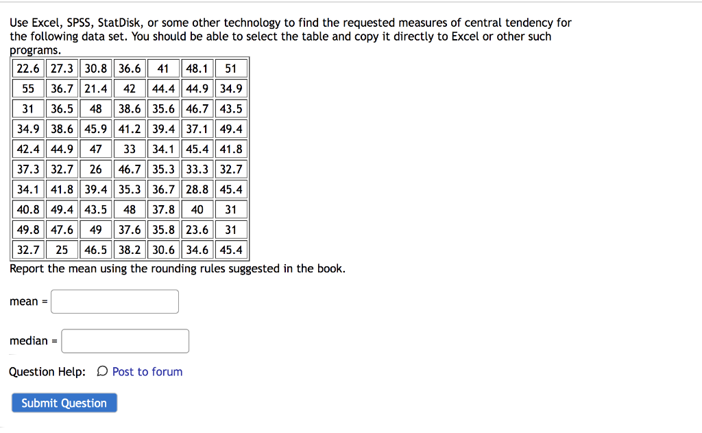 Solved Use Excel, SPSS, StatDisk, or some other technology | Chegg.com