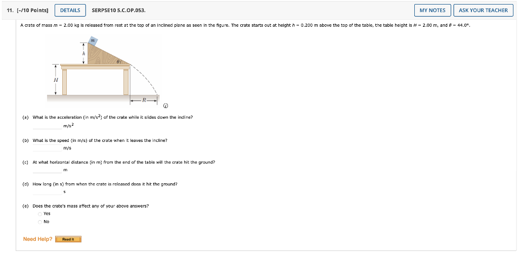 Solved (a) What is the acceleration (in m/s 2 ) of the crate | Chegg.com