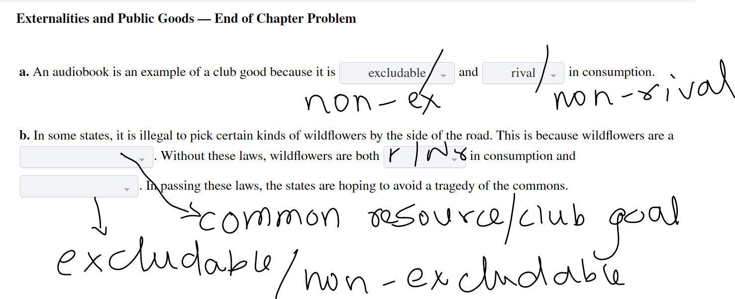 Solved Externalities and Public Goods — End of Chapter | Chegg.com