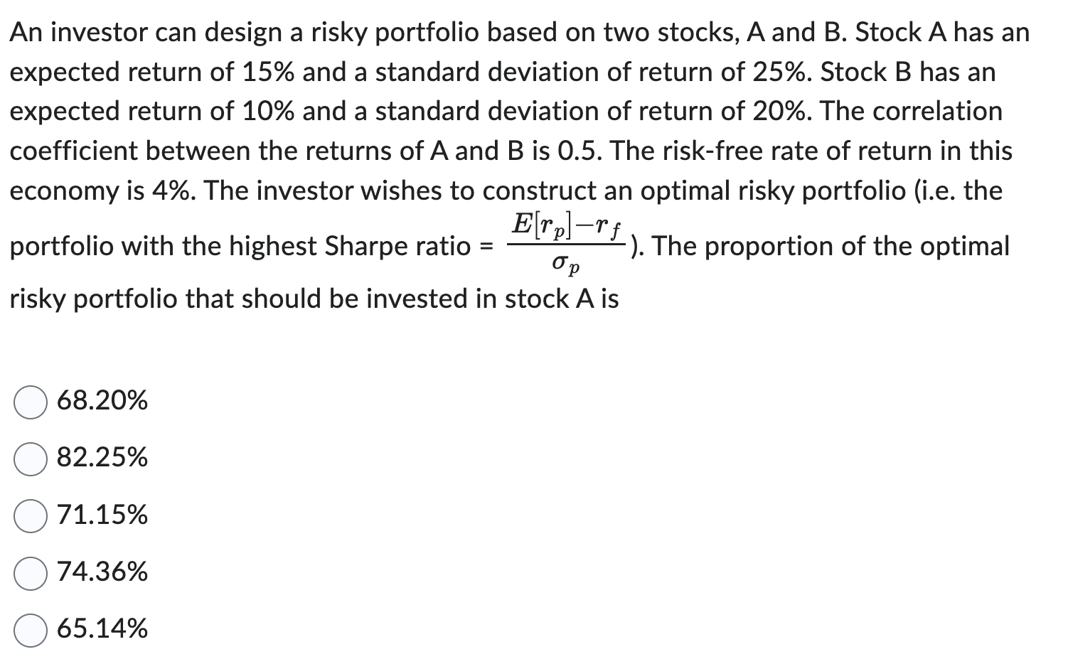 Solved An investor can design a risky portfolio based on two | Chegg.com