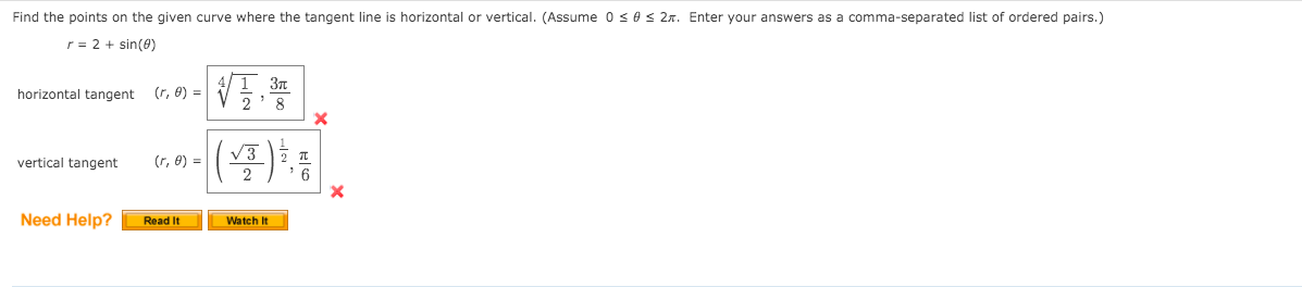 Solved Find the points on the given curve where the tangent | Chegg.com