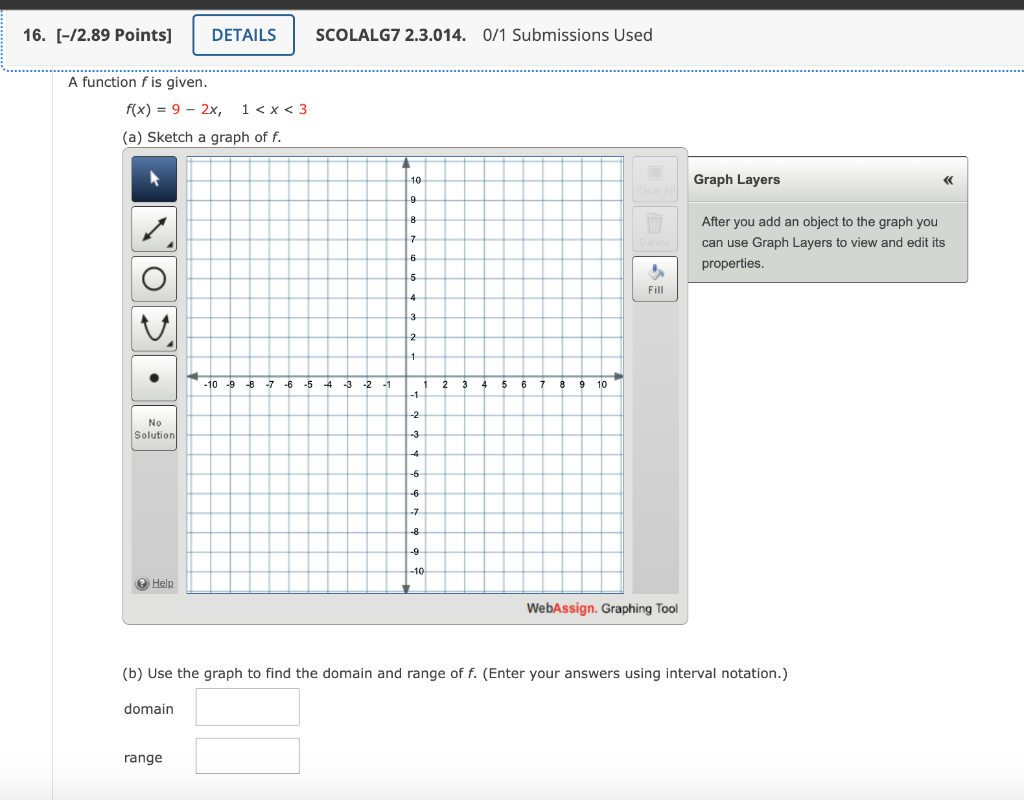 Solved 16. (-/2.89 Points] DETAILS SCOLALG7 2.3.014. 0/1 | Chegg.com