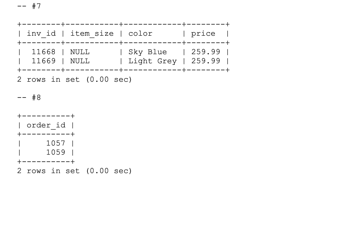 Solved Note: Write a single SQL statement to produce each of | Chegg.com