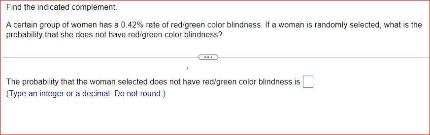 Solved Find the indicated complement. A certain group of | Chegg.com