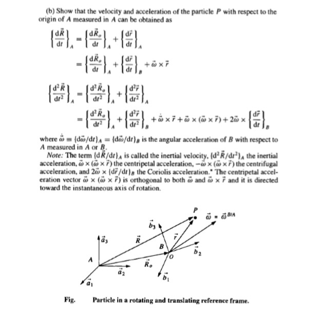 Consider a particle P that is in motion relative to a | Chegg.com