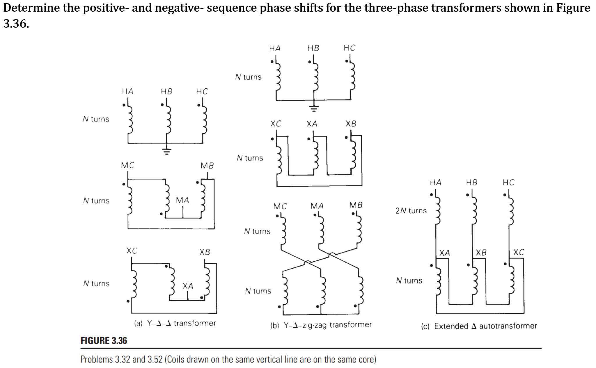Determine the positive- and negative- sequence phase | Chegg.com