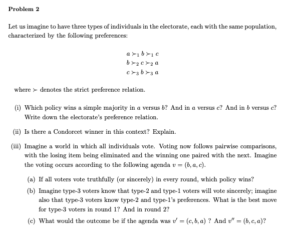 Solved Problem 2Let us imagine to have three types of | Chegg.com