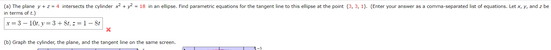 Solved (a) The plane y + z = 4 intersects the cylinder x2 + | Chegg.com