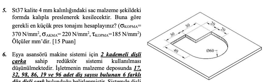 Solved Sheet Grade St37, thickness 4mm. the form will be | Chegg.com