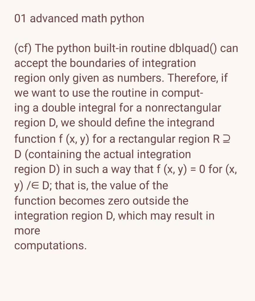 01 advanced math python (cf) The python built-in | Chegg.com