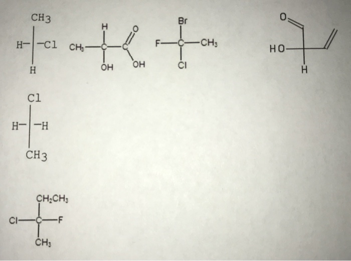 Solved Identify/draw an enantiomer for each of the following | Chegg.com