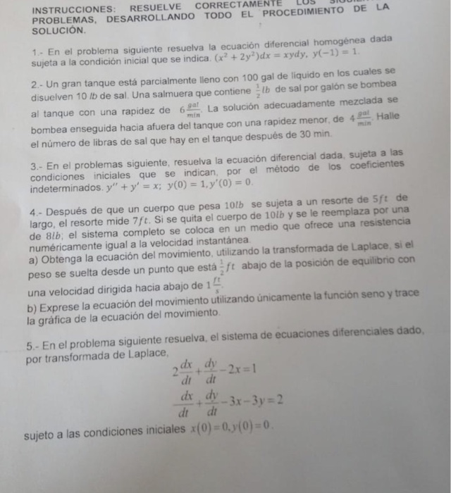 Solved INSTRUCCIONES:RESUELVE CORRECTAMENTE LUS 3I0 | Chegg.com Solved INSTRUCCIONES:RESUELVE CORRECTAMENTE LUS 3I0 | Chegg.com