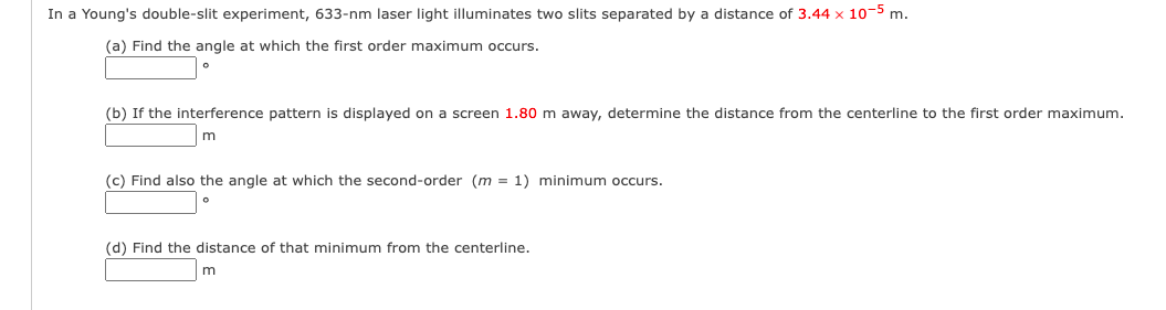Solved In a Young's double-slit experiment, 633-nm laser | Chegg.com