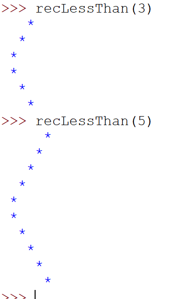 Solved Language: Python Write a recursive function recLess | Chegg.com