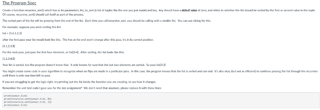 Bubble sort using recursion This is just not the way | Chegg.com