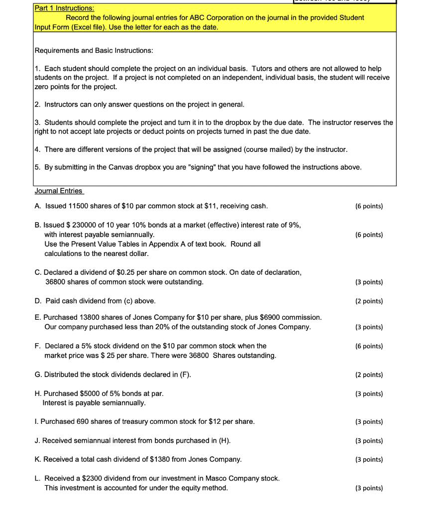 Solved Part 1 Instructions: Record the following journal | Chegg.com