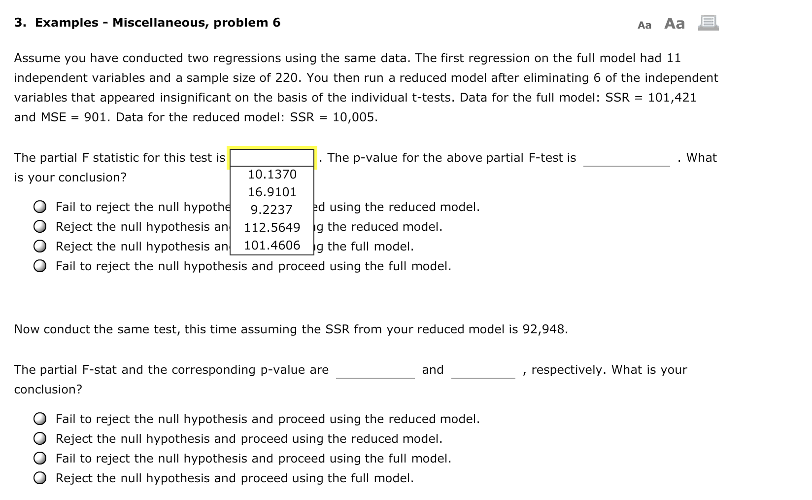 Solved 3. Examples - Miscellaneous, problem 6 Aа Aa Assume | Chegg.com