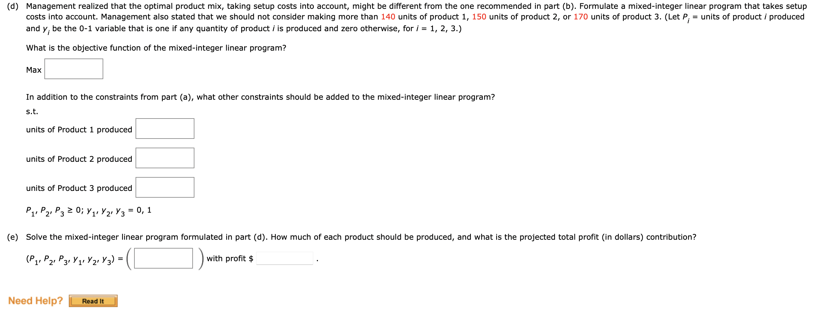 Solved $29 for product 3. (a) Formulate a linear programming | Chegg.com
