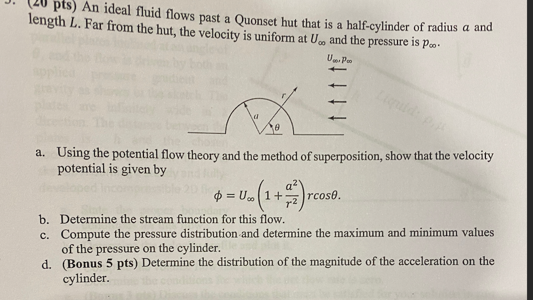 Solved length L Far from flows past a Quonset hut that is a | Chegg.com