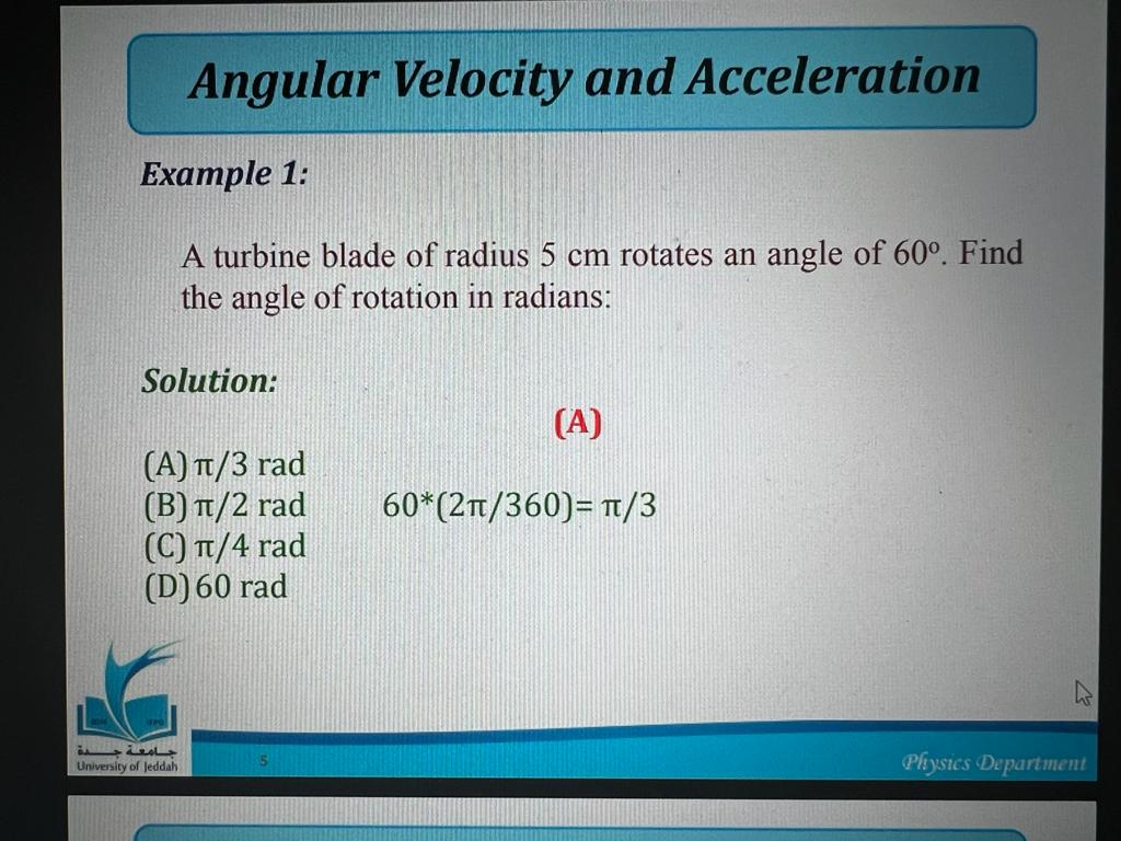 Solved Angular Velocity and AccelerationExample 1:A turbine | Chegg.com