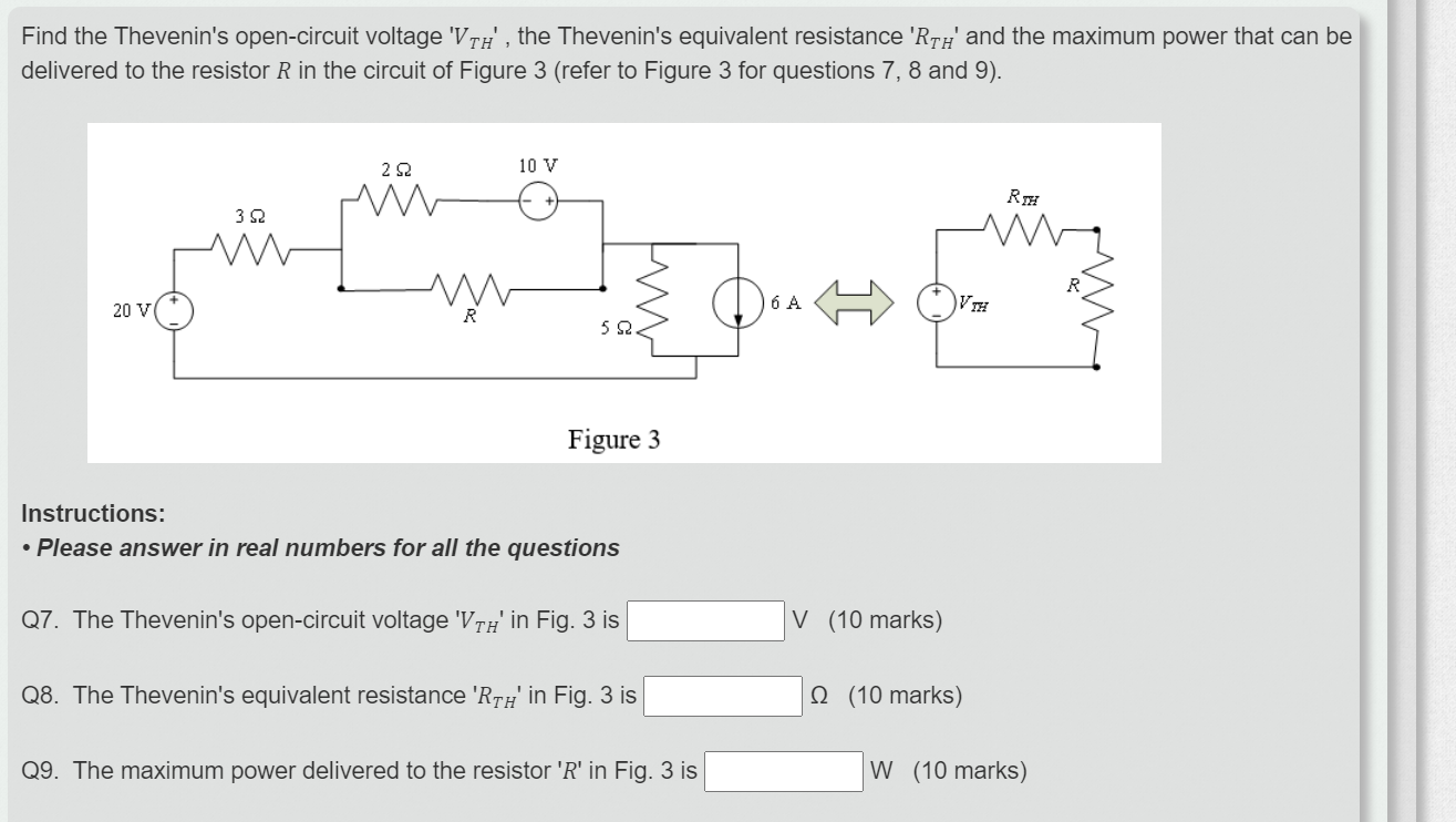 Solved Find the Thevenin's open-circuit voltage ' VTH ', the | Chegg.com