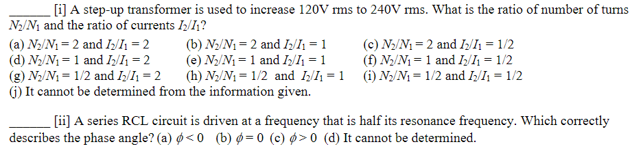 Solved [i] A step-up transformer is used to increase 120 | Chegg.com