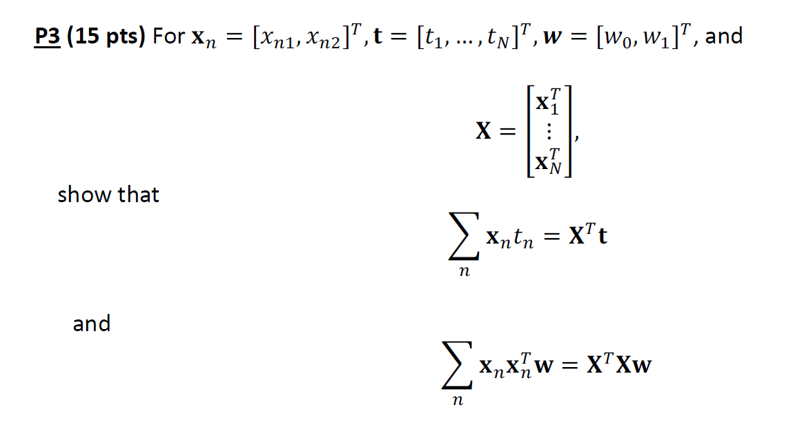 Solved P3 (15 pts) For | Chegg.com