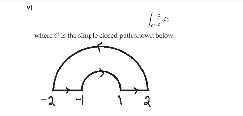 Solved v) los dz where C is the simple closed path shown | Chegg.com