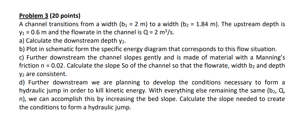 Solved Problem 3 ( 20 points) A channel transitions from a | Chegg.com