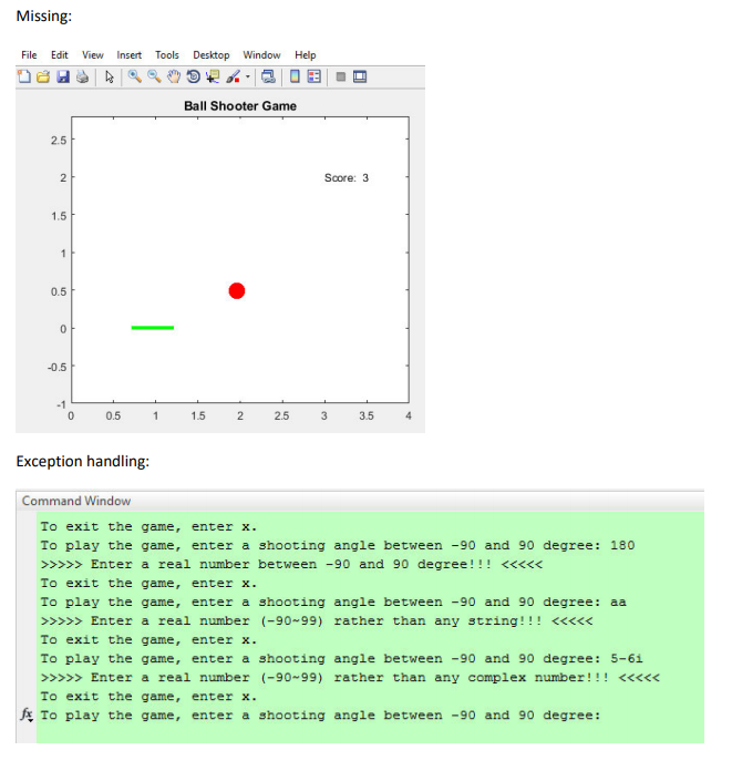 Solved Matlab Question- Creating a ball shooter game Provide | Chegg.com