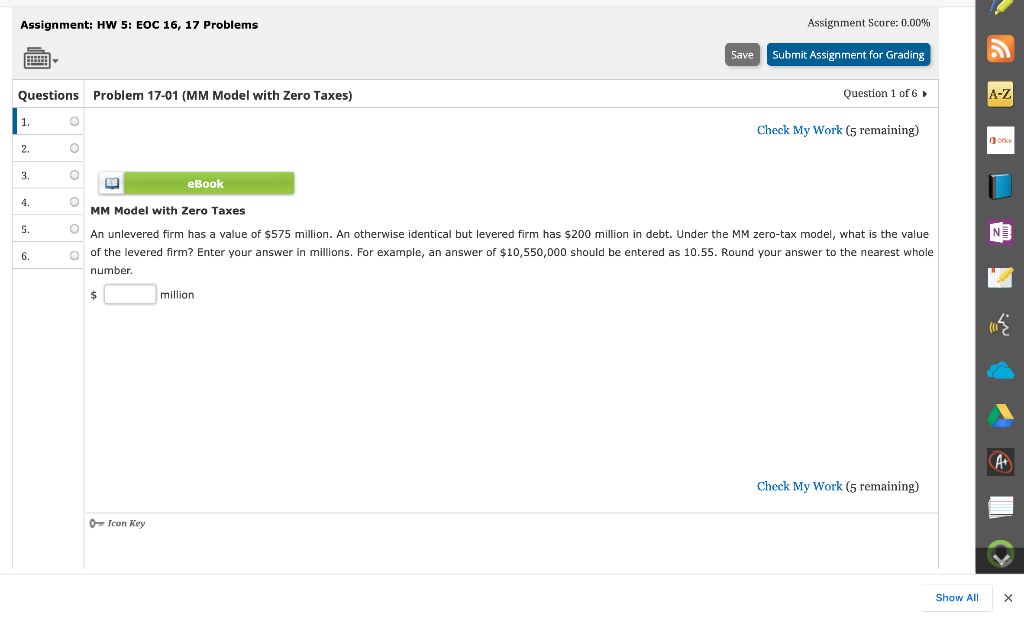 Solved Assignment: HW 5: EOC 16, 17 Problems Assignment | Chegg.com