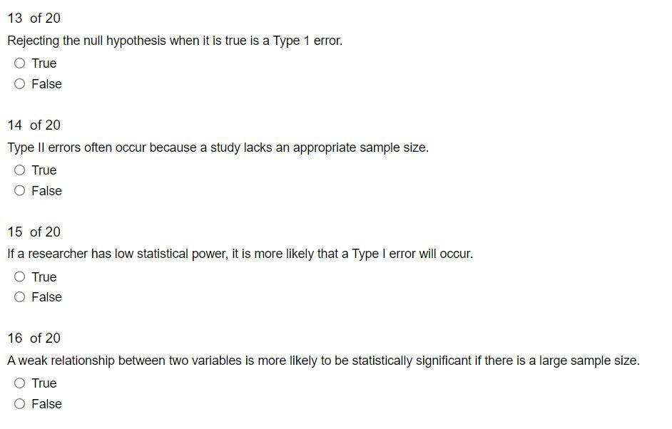 Solved Rejecting the null hypothesis when it is true is a | Chegg.com