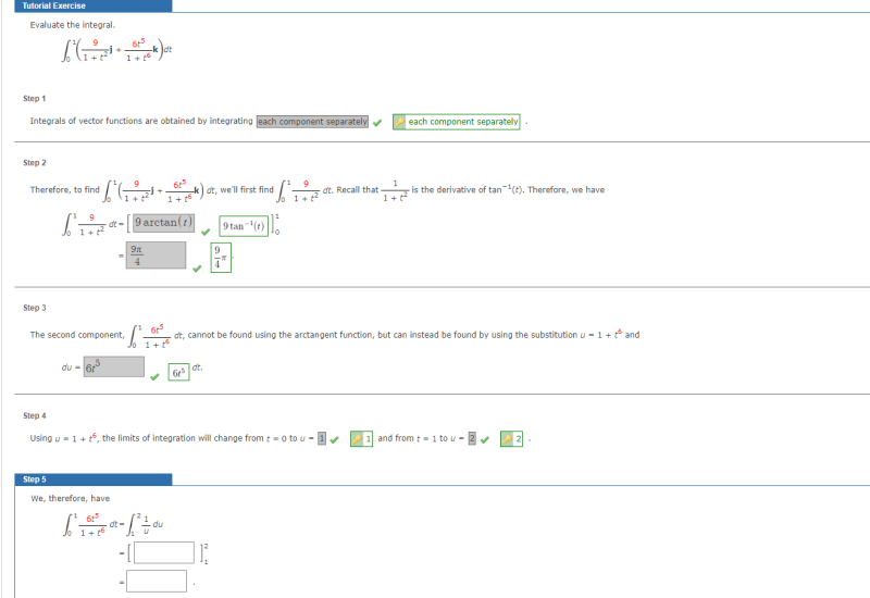 Solved Tutorial Exercise Evaluate the integral. Go kot -k 1+ | Chegg.com