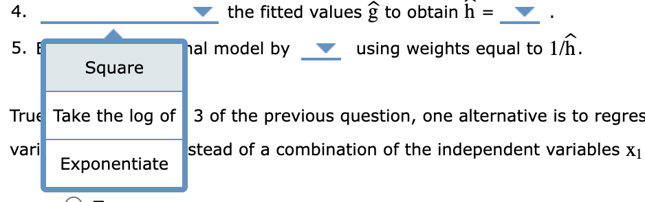 Solved 4. 5. f True vari1. Regress y on x1 and x2 using and | Chegg.com