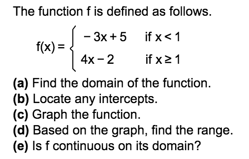 Solved The graph of a piecewise-defined function is given. | Chegg.com