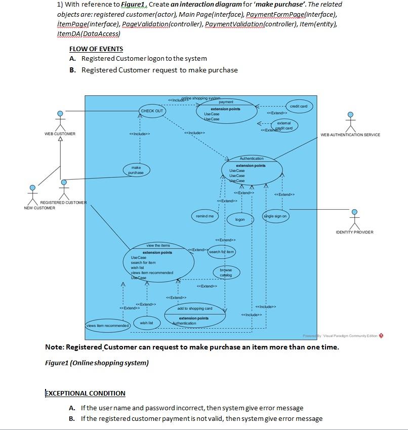 Solved 1) With reference to Figure1, Create an interaction | Chegg.com