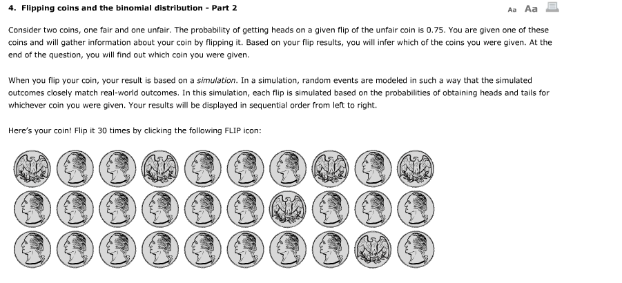 Solved 4. Flipping coins and the binomial distribution - | Chegg.com