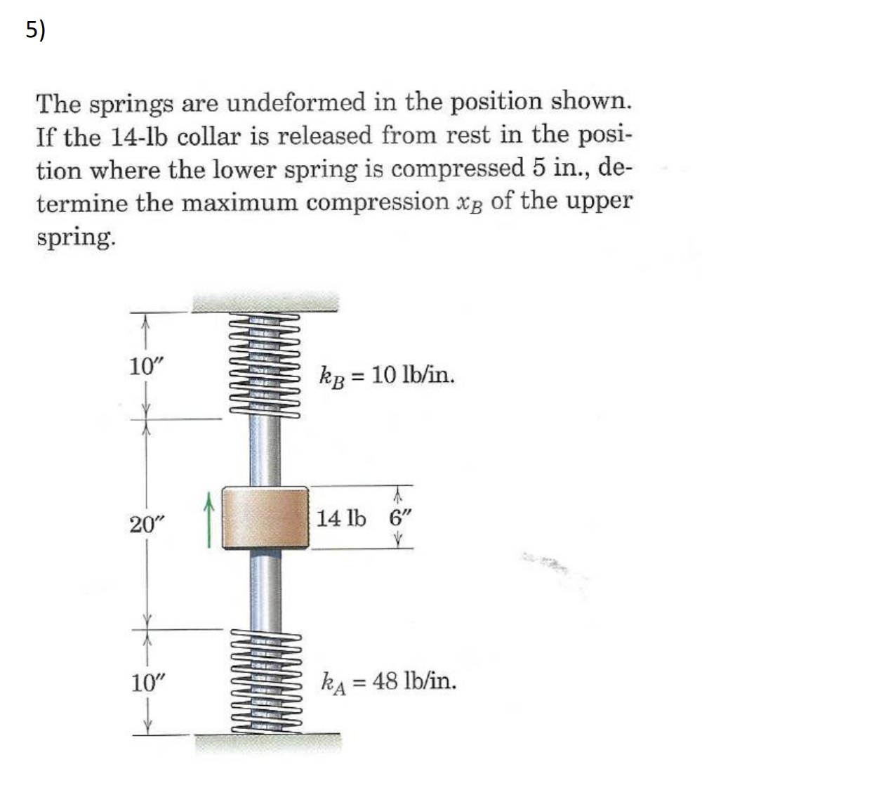 Solved The springs are undeformed in the position shown. If | Chegg.com