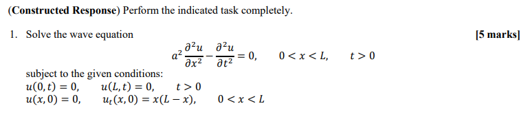 Solved (Constructed Response) Perform the indicated task | Chegg.com