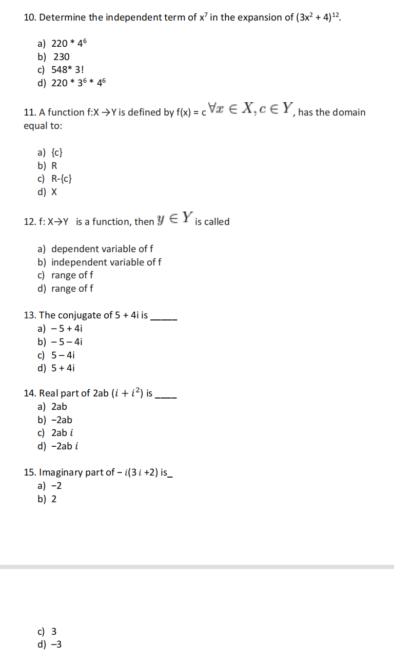 Solved 10. Determine the independent term of x7 in the | Chegg.com
