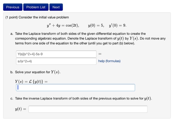Solved Consider the initial value problem y'' + 4y = | Chegg.com