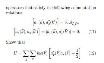 Solved 1 Second quantization of the electromagnetic field | Chegg.com