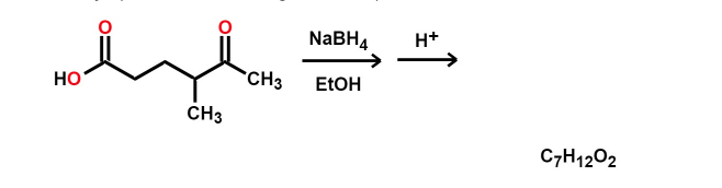 Solved NaBH4 H+ wylo HO CH3 EtOH CH3 C7H1202 | Chegg.com