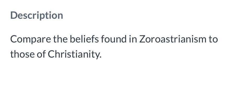 Solved Description Compare the beliefs found in | Chegg.com