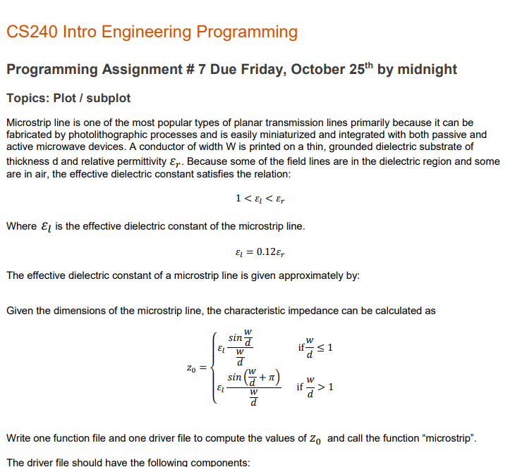 Solved CS240 Intro Engineering Programming Programming | Chegg.com