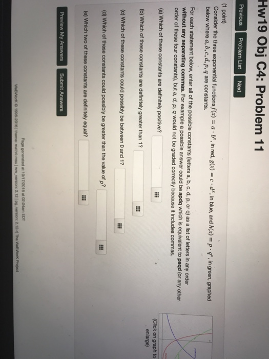 Solved Hw19 Obj C4: Problem 11 Previous Problem List Next (1 | Chegg.com