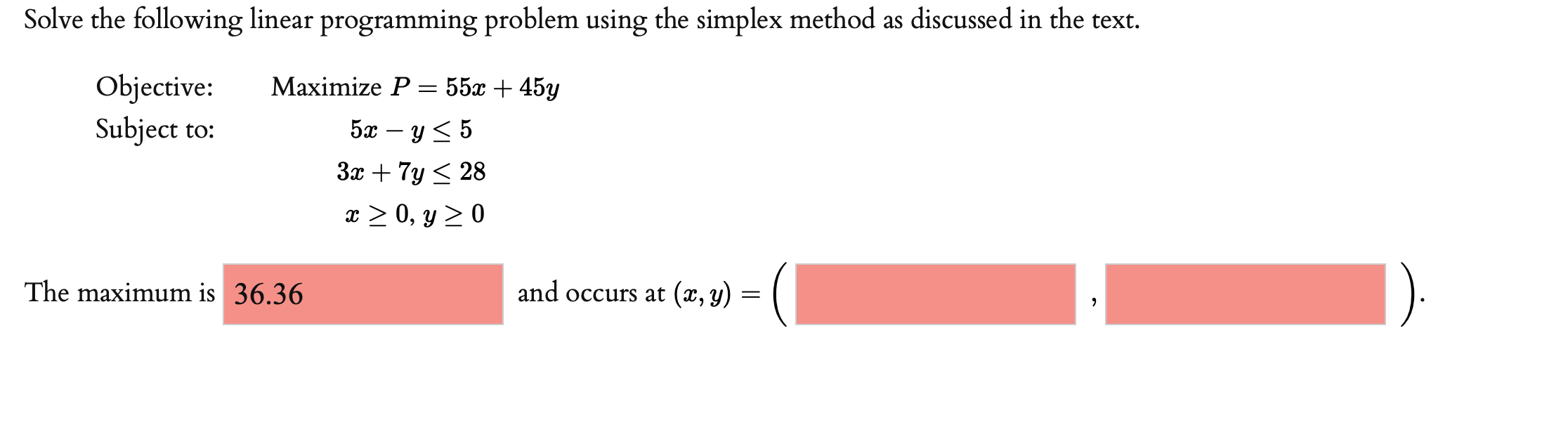 Solved Solve the following linear programming problem using | Chegg.com