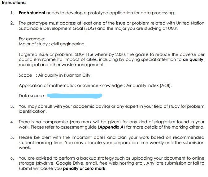 Instructions: 1. Each student needs to develop a | Chegg.com