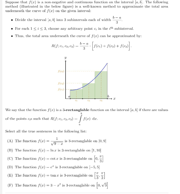 Solved Suppose that f() is a non-negative and continuous | Chegg.com